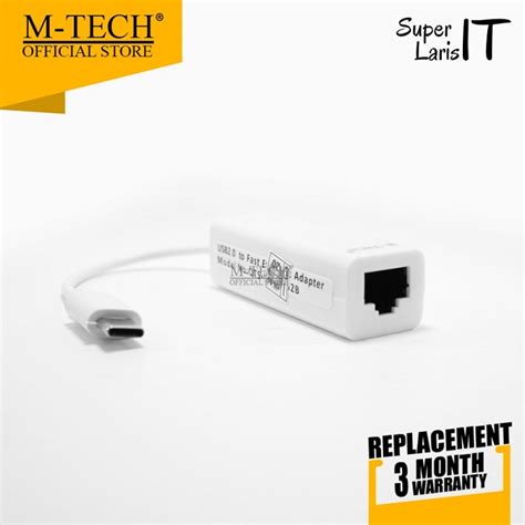 Jual Kabel Converter Usb Type C To Ethernet LAN Adapter Shopee Indonesia