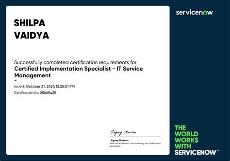Shilpa Vaidya On Linkedin Servicenowcertification Itsm Mainlinecertification