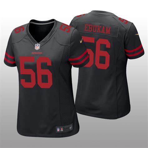 San Francisco 49ers Samson Ebukam Black Jersey Game Womens