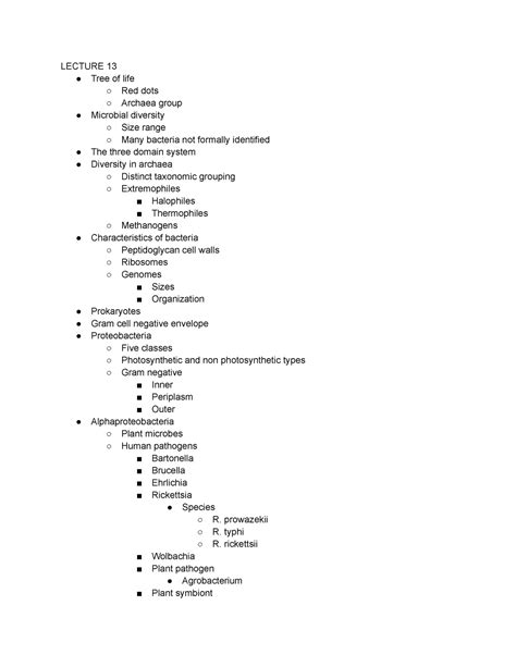Lecture Studying MCB LECTURE Tree Of Life Red Dots Archaea Group Microbial Diversity