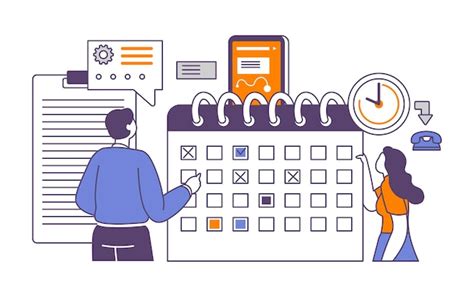 Premium Vector Time Management And Organization Of Tasks Vector