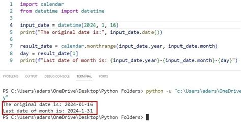 Python Program To Find The Last Day Of A Month