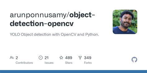 Github Arunponnusamyobject Detection Opencv Yolo Object Detection With Opencv And Python