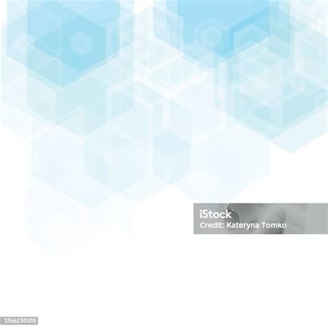 벡터 추상 기하학적 배경입니다 템플릿 브로셔 디자인 블루 육각형 모양 Eps 10 곡선에 대한 스톡 벡터 아트 및 기타 이미지 곡선 그라데이션 그리기 Istock