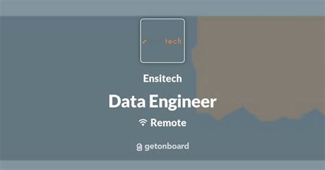 Data Engineer At Ensitech Remote Work From Home Get On Board