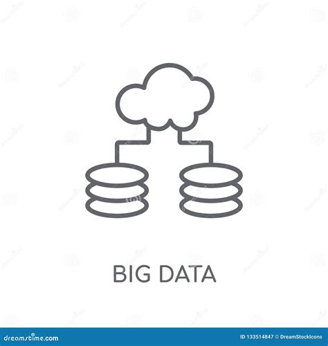 Big Data Linear Icon Modern Outline Big Data Logo Concept On Wh Stock Vector Illustration Of
