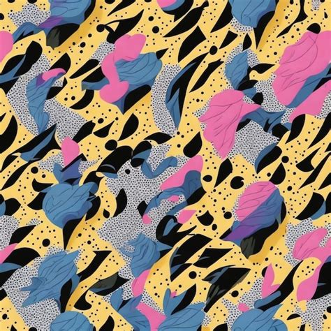 Premium Photo Memphis Patterns