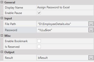 Assign Password To Excel