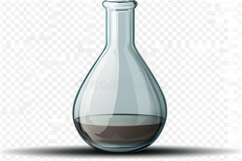 Laboratory Erlenmeyer Flask With Dark Liquid Science Experiment Stock Illustration