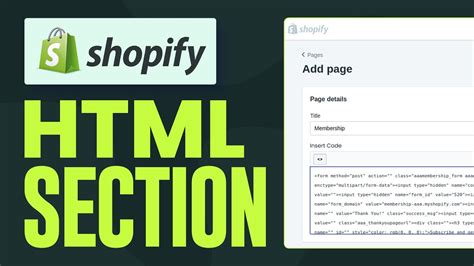 how to add custom html section in shopify 2025 tutorial youtube