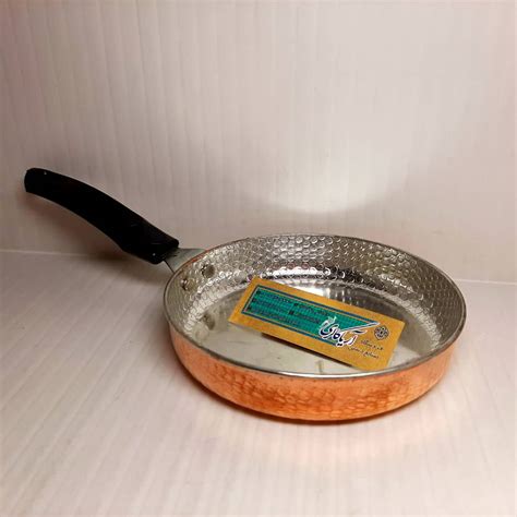 تابه مسی دسته مشکی 15سانتیمتر صنایع دستی هنرکادو