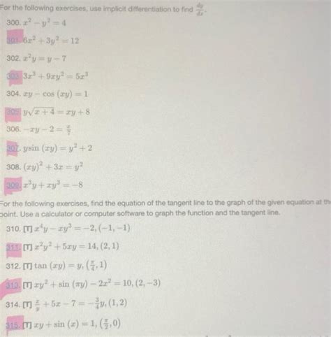 solved for the following exercises use implicit