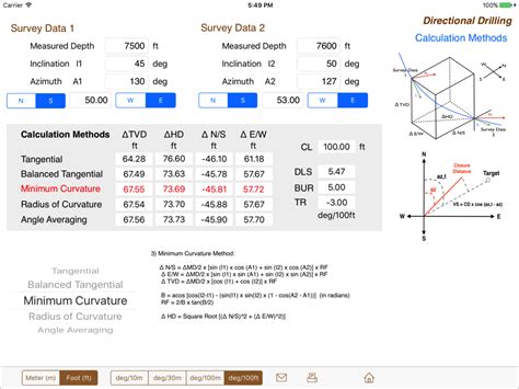 Directional Drilling Calculation Spreadsheet With Curvature Well Control — Db