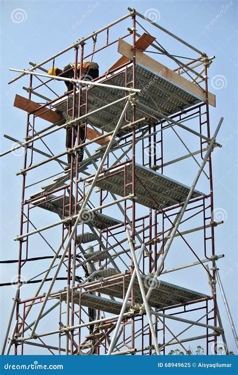 Scaffolding Used To Support A Platform Or Form Work For Construction