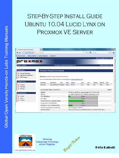 Install Guide Ubuntu 1004 Lucid Lynx On Proxmox Ve Server Pdf Ubuntu Operating System