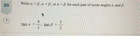 Solved 89 Write Alpha Beta Alpha Or Alpha Beta For Each Pair Of