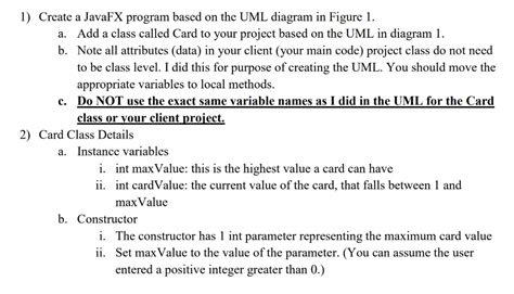 1 Create A Javafx Program Based On The Uml Diagram
