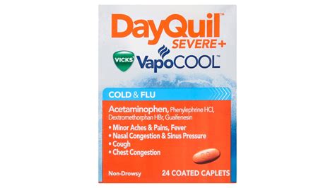 Dayquil Severe Vapocool Cold And Flu Coated Caplets 24 Ct