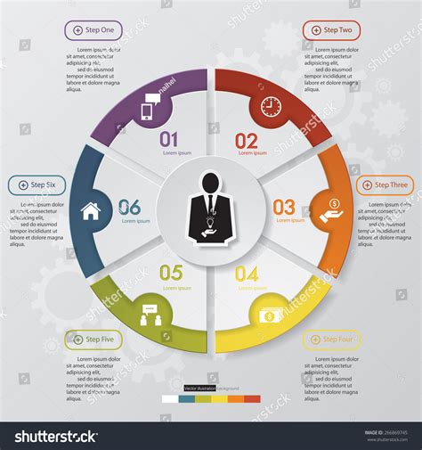 6 Step Chart Templategraphic Website Layout Stock Vector Royalty Free 266869745 Shutterstock
