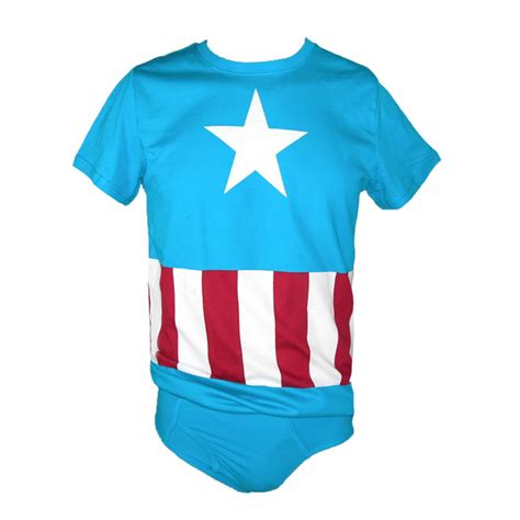 Marvel Comics Captain America Mens Underoos Underwear Set Wish