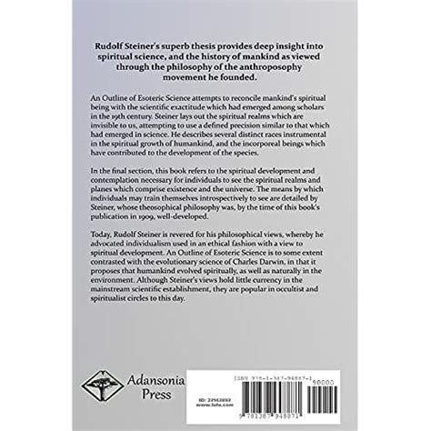 An Outline Of Esoteric Science The History Of Humanity And Spiritual Science