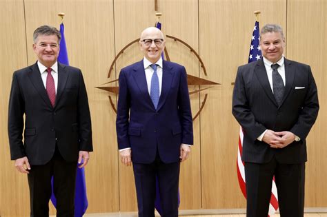 Tensionet Kosovë Serbi Lajçak Escobar Dhe Geoana Diskutuan Për