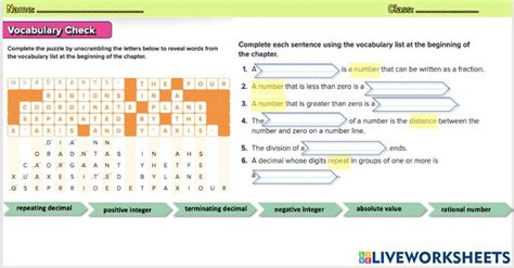 Integers And The Coordinate Plane Worksheet Live Worksheets Worksheets Library