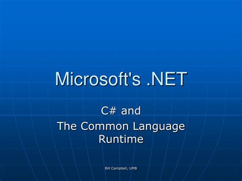 Ppt Microsofts Net Powerpoint Presentation Free Download Id391913