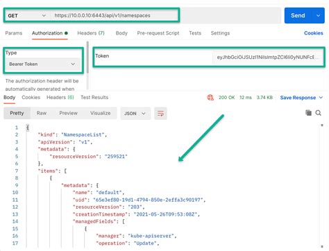 how to create a service account token and for cluster api access