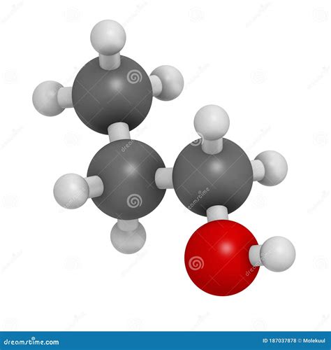 Propanol N Propanol Solvent Molecule Stock Illustration Illustration Of Npropanol Propanol