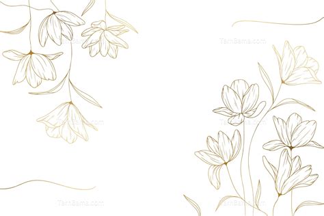 وکتور گل طلایی پس زمینه