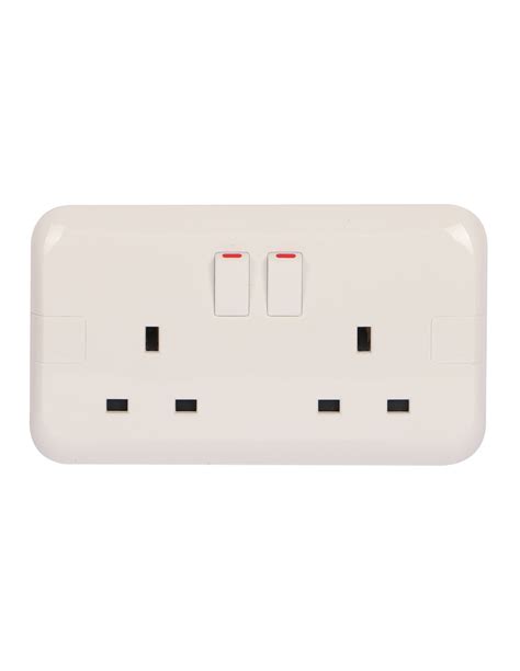 Scame Innova Doubel Socket 13amp White