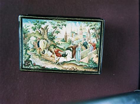 Фото "Шкатулка «Сказка о Золотом петушке». Палехская лаковая миниатюра ...