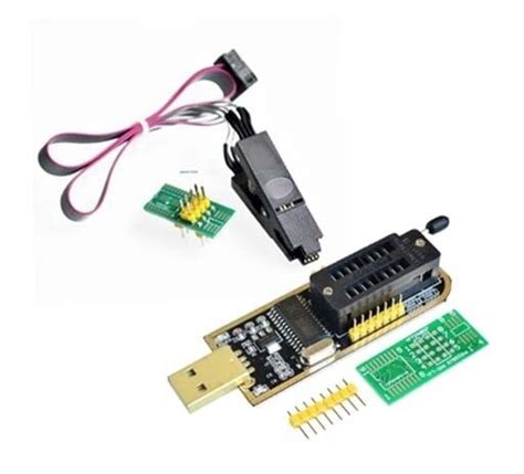 Original CH341A 24 25 Series EEPROM Flash BIOS USB Programmer Module SOIC8 SOP8 Test Clip For