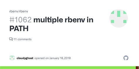 Multiple Rbenv In Path · Issue 1062 · Rbenvrbenv · Github
