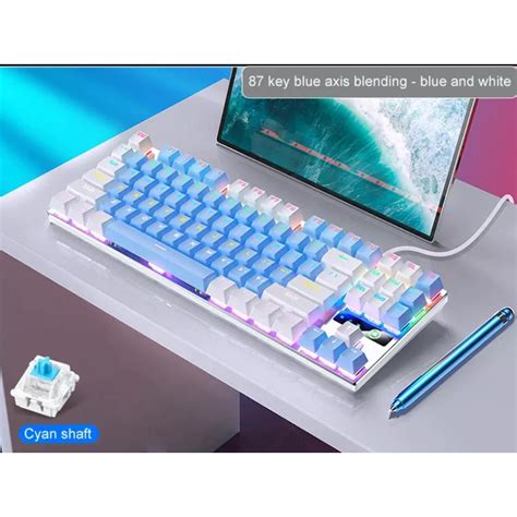 Pink Girl Cute Backlight LED Gaming Keyboard Mechanical Blue RED Switch Keybord Key Board