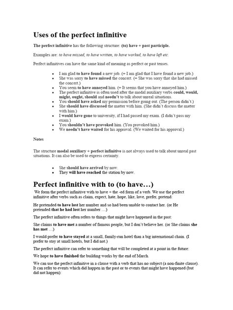 Present Infinitive Pdf
