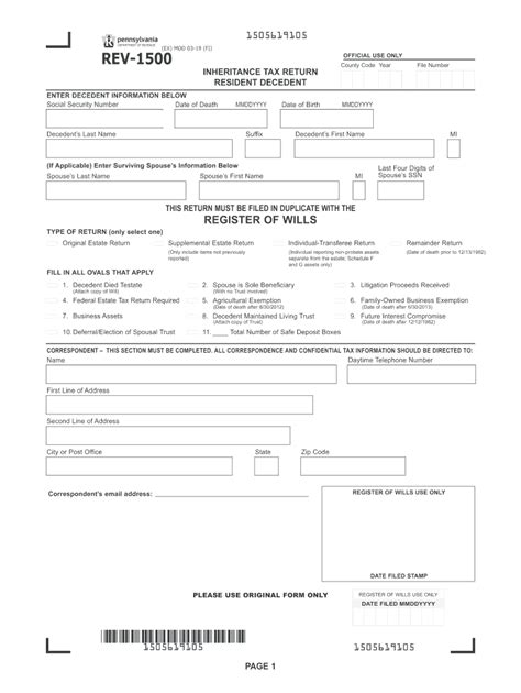 Pa Inheritance Tax Forms Fill Out And Sign Online Dochub