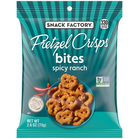 Spicy Ranch Pretzel Crisps Bites Pretzel Crisps