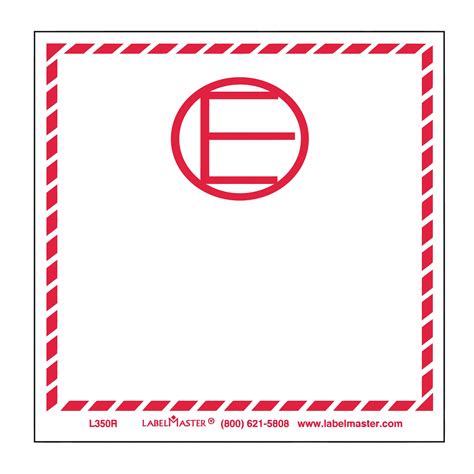 Paper Adhesive Sign Mounting Dangers Goods Excepted Quantities Label