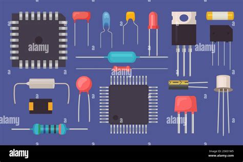 Electric Components Semiconductor Transistor Different Microelements For Electric Hardware