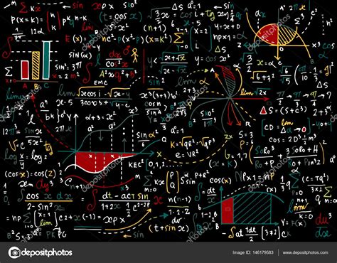 Math Education Vector Pattern With Handwritten Formulas Tasks Stock Illustration By ©9george