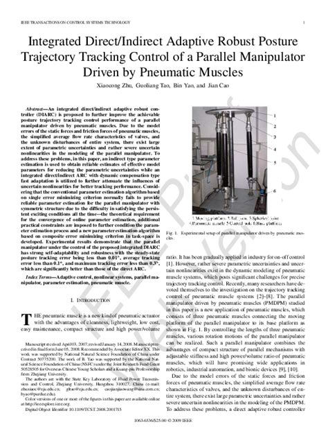 Pdf Integrated Directindirect Adaptive Robust Posture Trajectory Tracking Control Of A