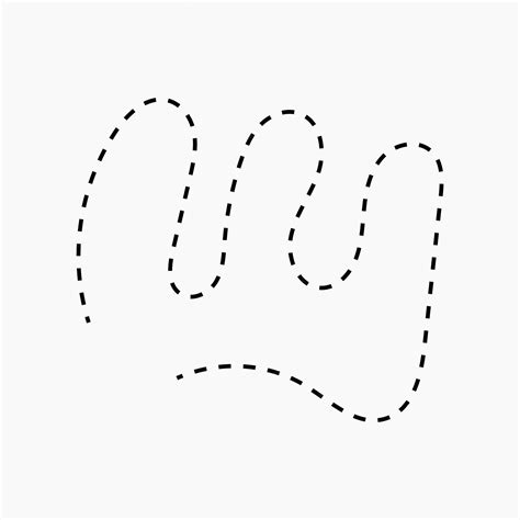 Premium Vector Curved Dashed Line