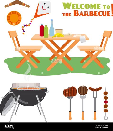 Bbq Party Clipart Poster