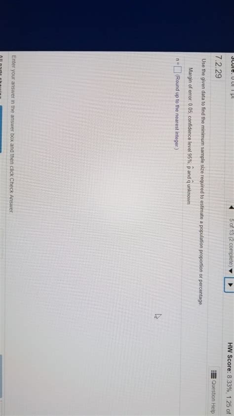 Solved Use The Given Data To Find The Minimum Sample Size