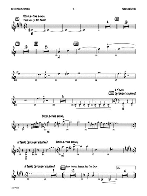 Pure Imagination E Flat Baritone Saxophone By Leslie Bricusse Jazz
