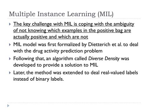 Ppt Multiple Instance Learning Powerpoint Presentation Free Download Id2287088