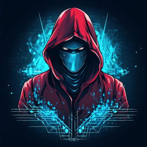 Premium Photo Logo With A Hooded Hacker