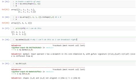 Simple Matrix Multiplication And Broadcasting R Learnpython